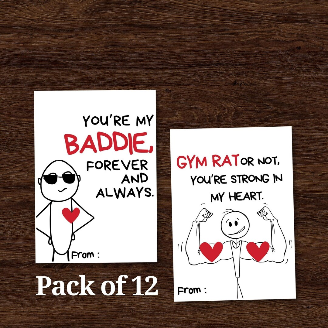 Gen Z Slang Valentine's Day Cards, Kids Funny Printable Classroom Gift ...