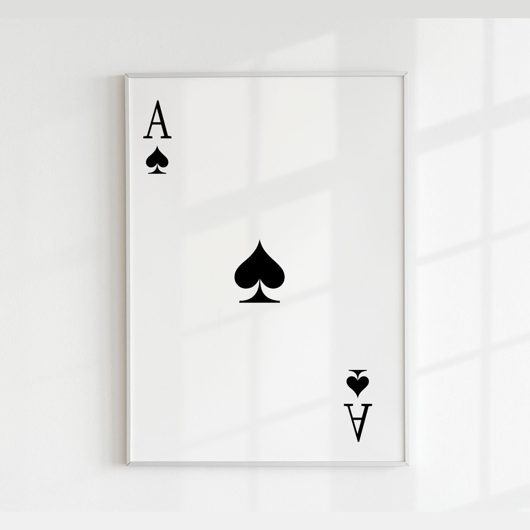 Retro Ace of Spade Poster | Retro Wall Arts | Trendy Aesthetic Print ...