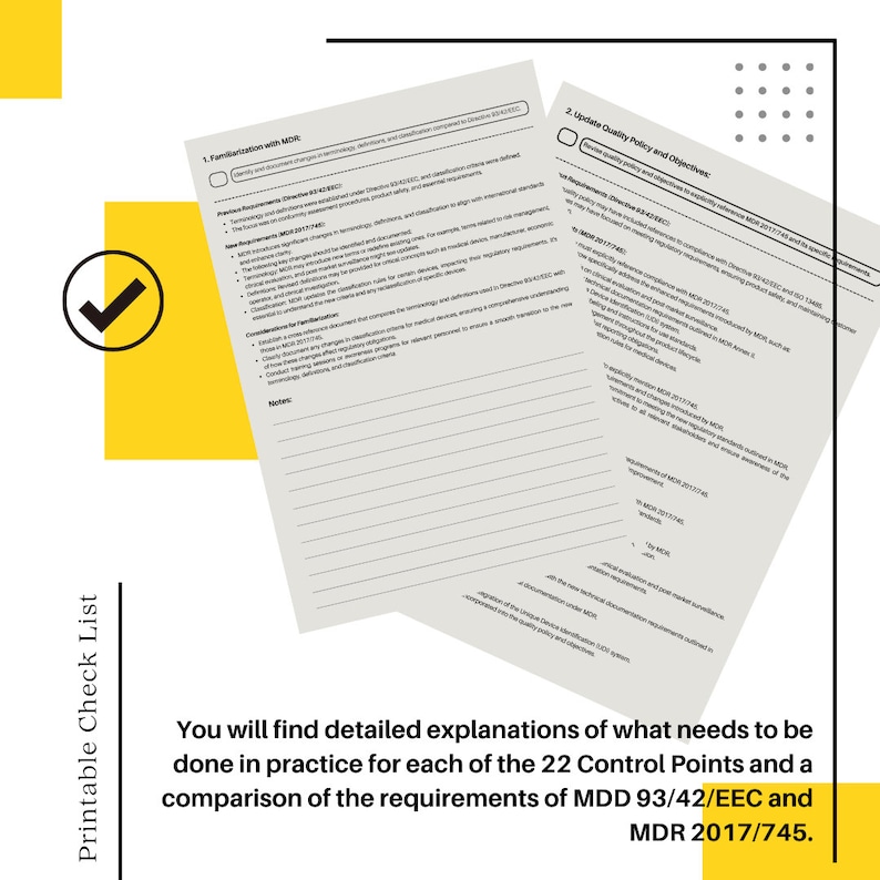 Check List for MDR 2017/745 - Etsy