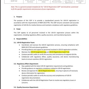 MDR Compliance Editable Quality Management Documents for Labeling, Udi ...