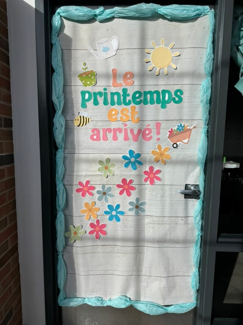 Spring Bulletin Board Kit | English, French & Spanish Quotes - Etsy