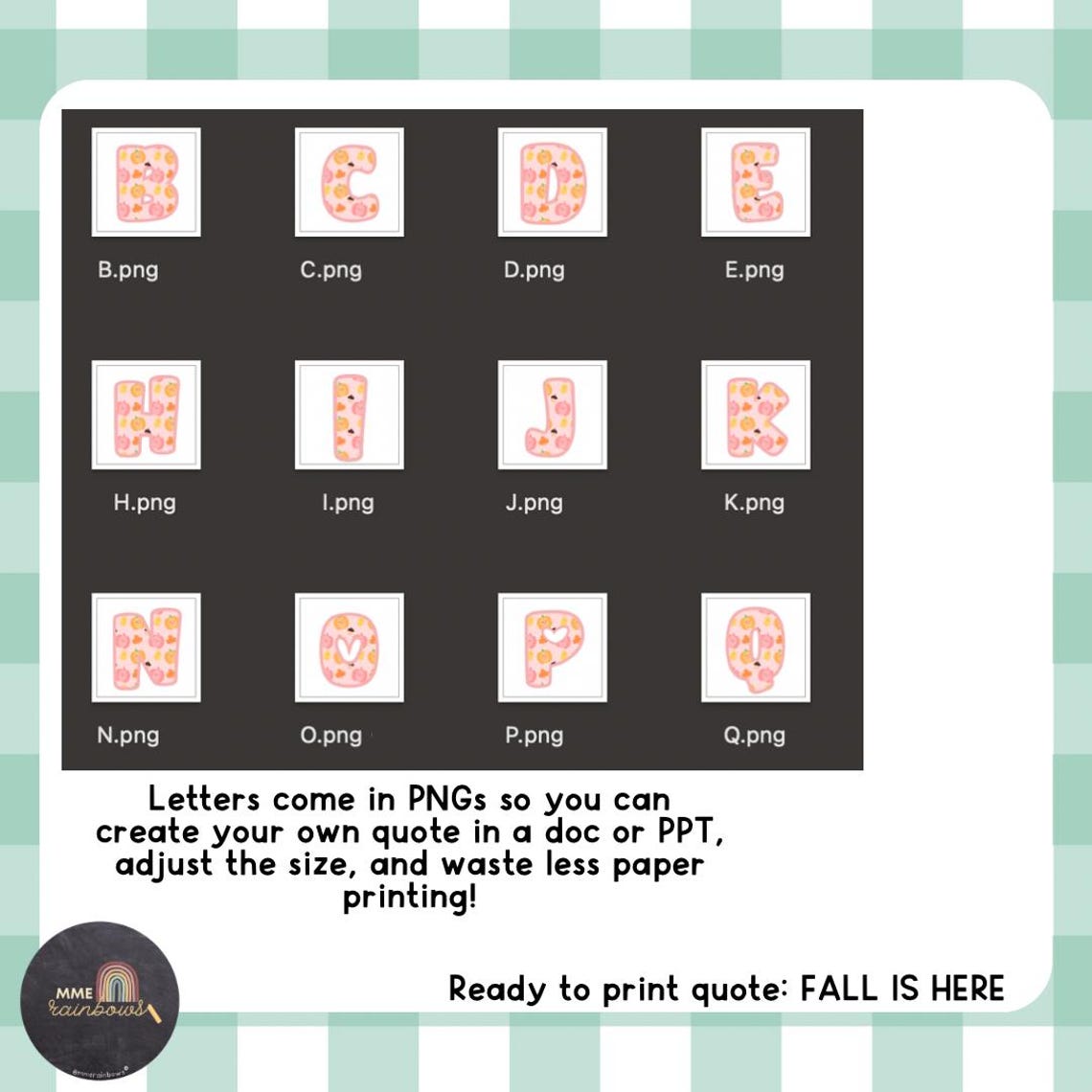 BULLETIN BOARD LETTERS | Fall/autumn | Pngs | Editable - Etsy