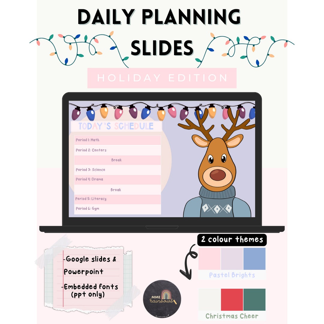 Editable Planning Slides | Holiday Edition Eng & Fr - Etsy