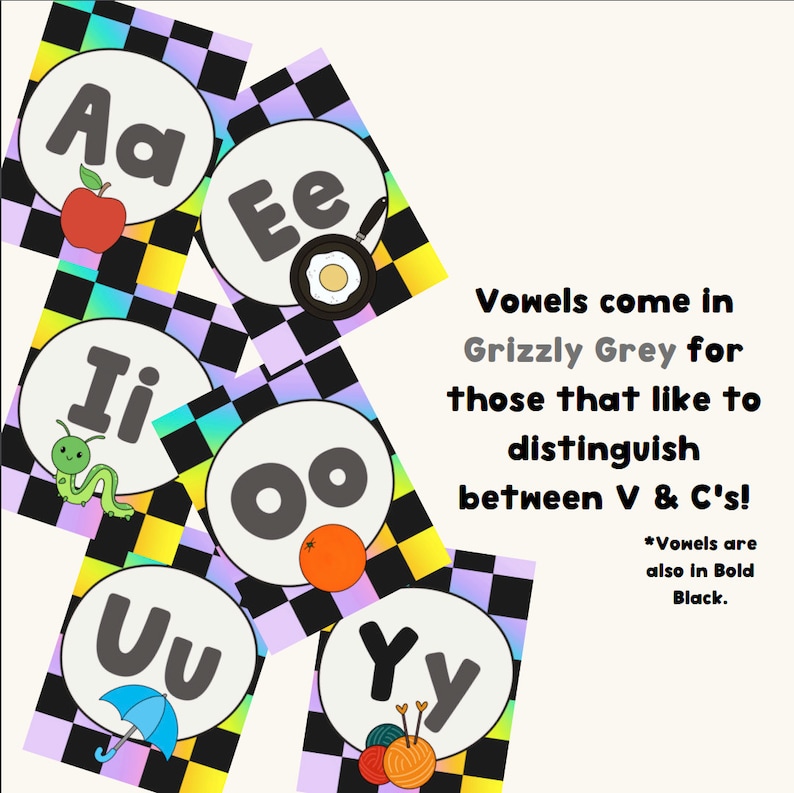 Classroom Alphabet Posters | Kaleidoscope Rainbow Theme | Editable - Etsy