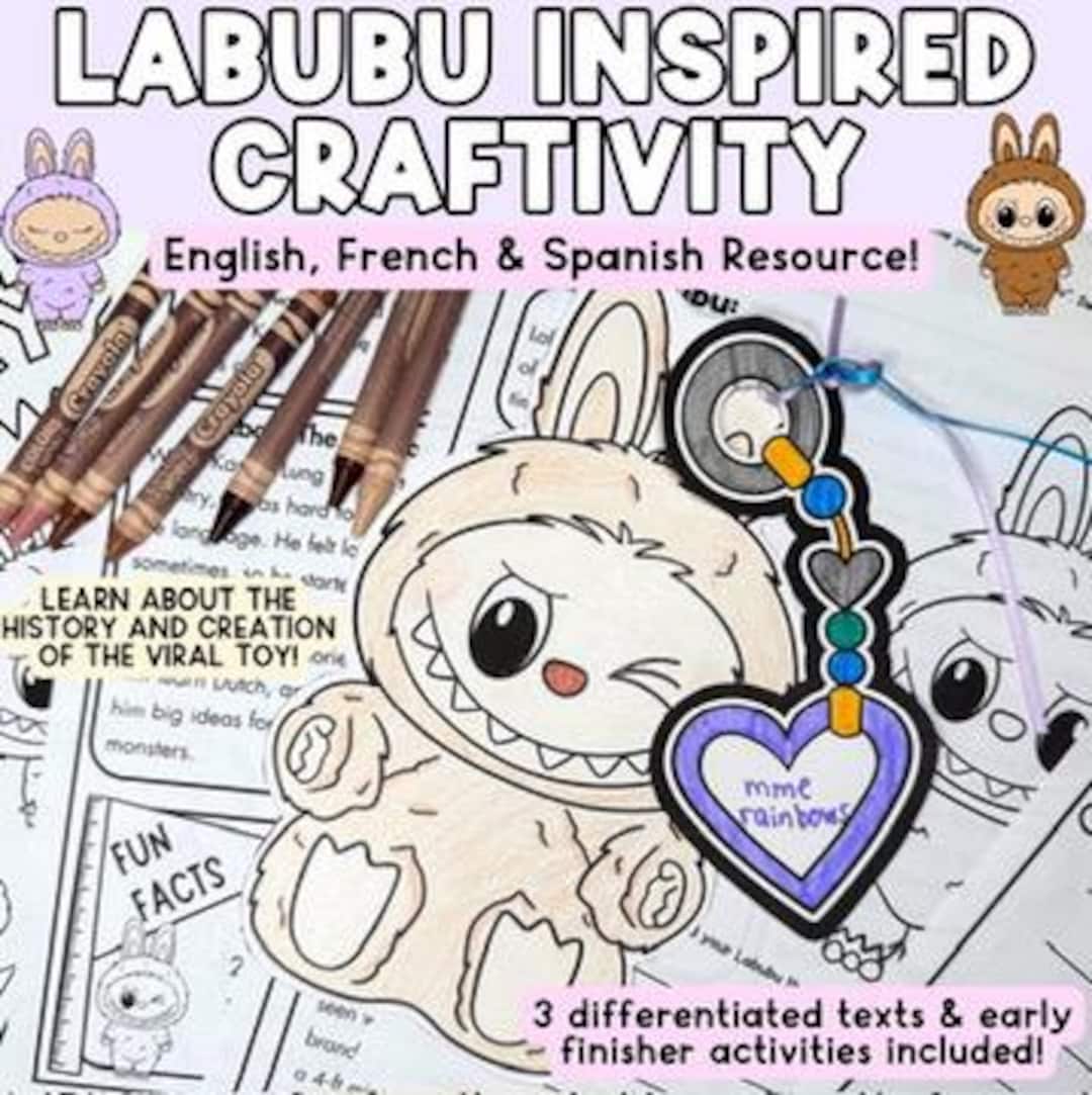 Labubu Reading Kit & Craftivity - English, French, Spanish // Early ...
