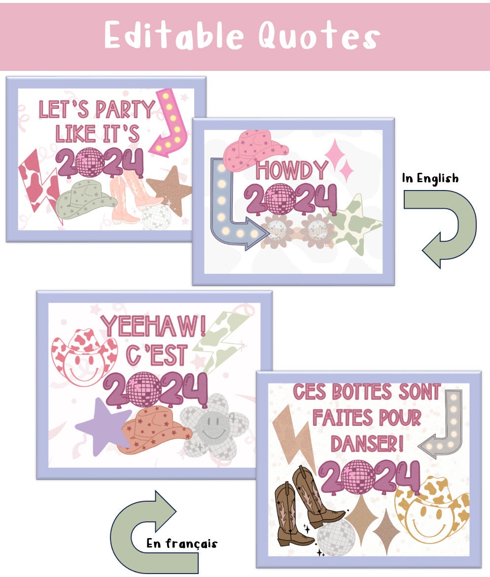 New Years Bulletin Board Kit & Craft Rodeo Disco Theme English/french ...