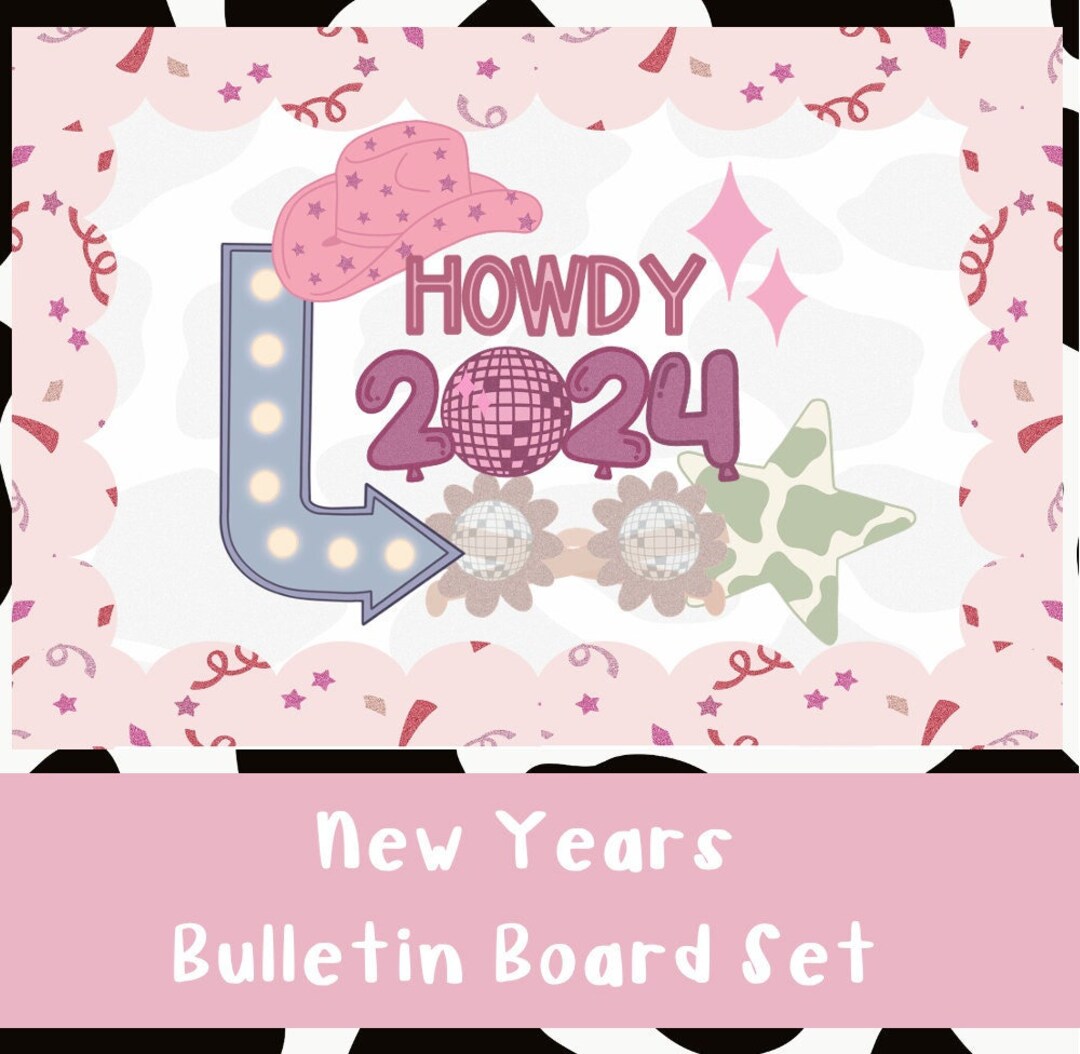New Years Bulletin Board Kit & Craft Rodeo Disco Theme English/french ...