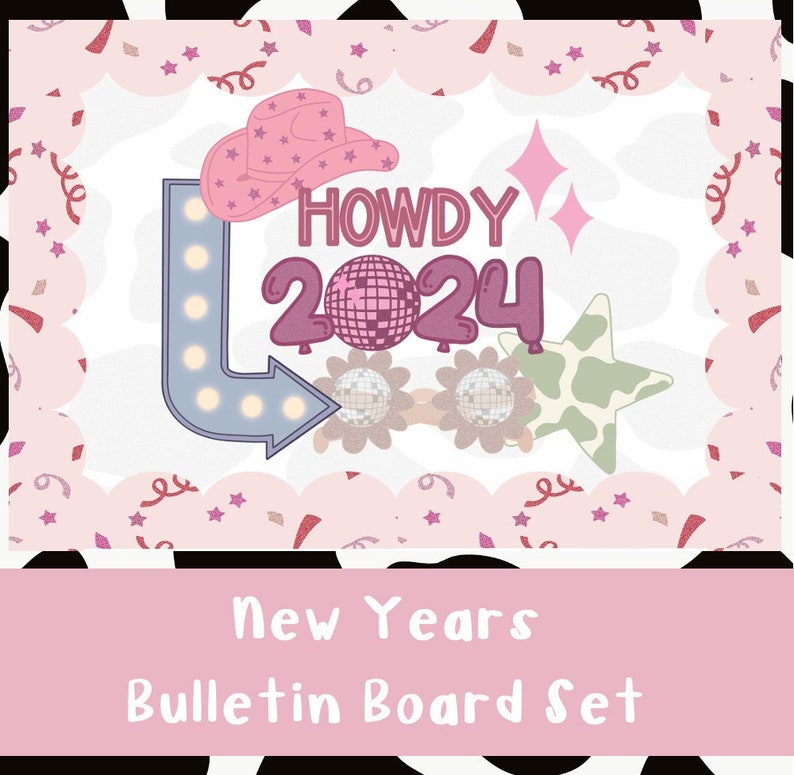 New Years Bulletin Board Kit & Craft Rodeo Disco Theme English/french ...