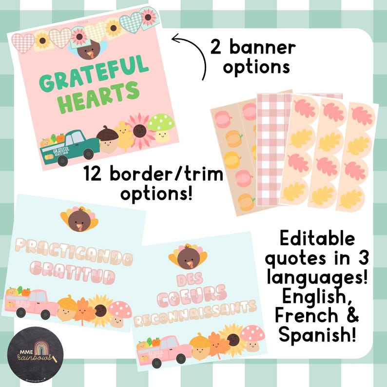 Fall/autumn Bulletin Board, Door Decor Classroom Decor Editable - Etsy