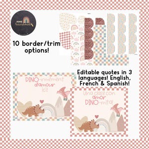 Valentine's Day Bulletin Board Kit | Dino Love Theme With English ...