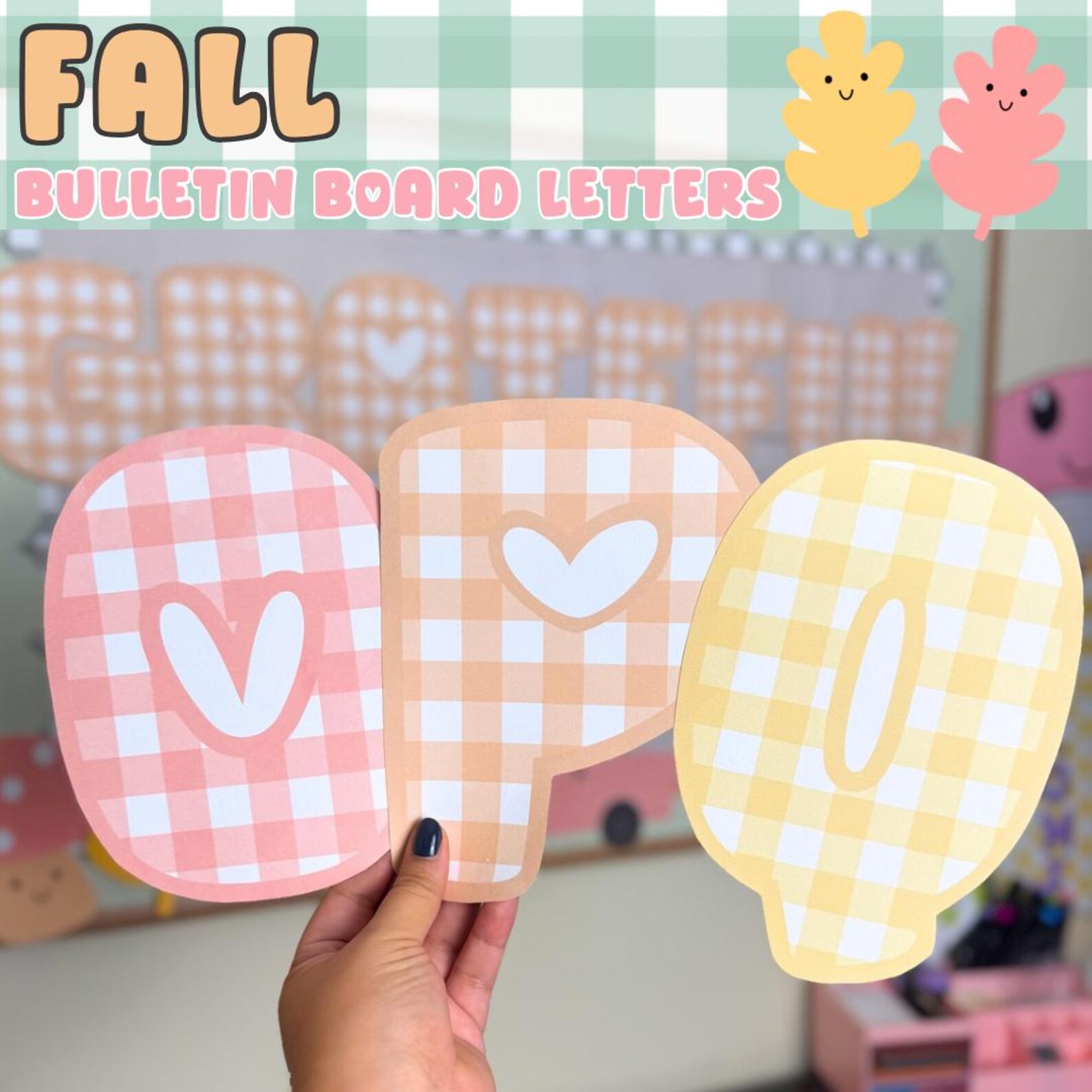 BULLETIN BOARD LETTERS | Fall/autumn | Pngs | Editable - Etsy