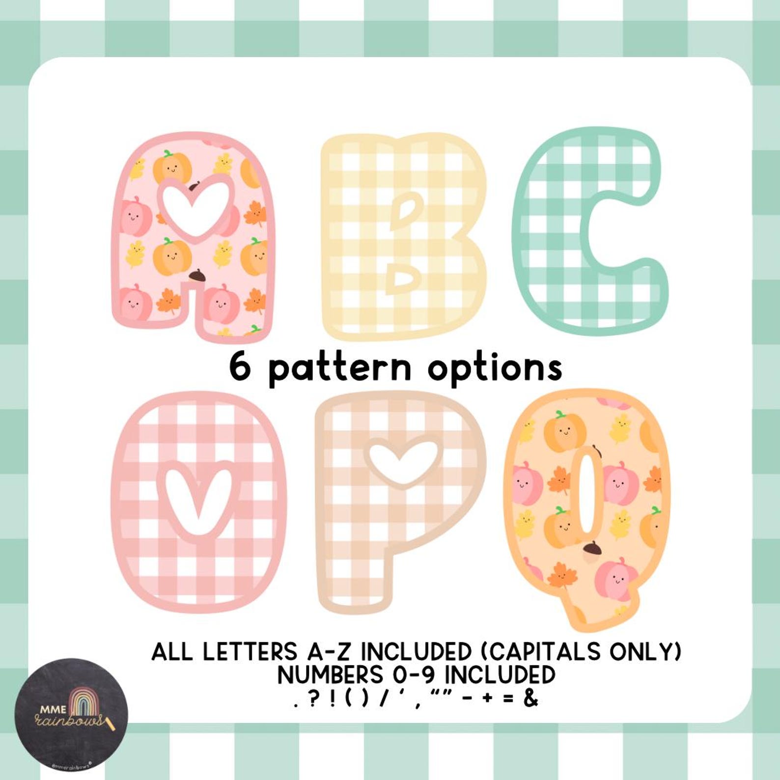 BULLETIN BOARD LETTERS | Fall/autumn | Pngs | Editable - Etsy