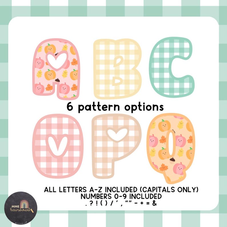 BULLETIN BOARD LETTERS | Fall/autumn | Pngs | Editable - Etsy