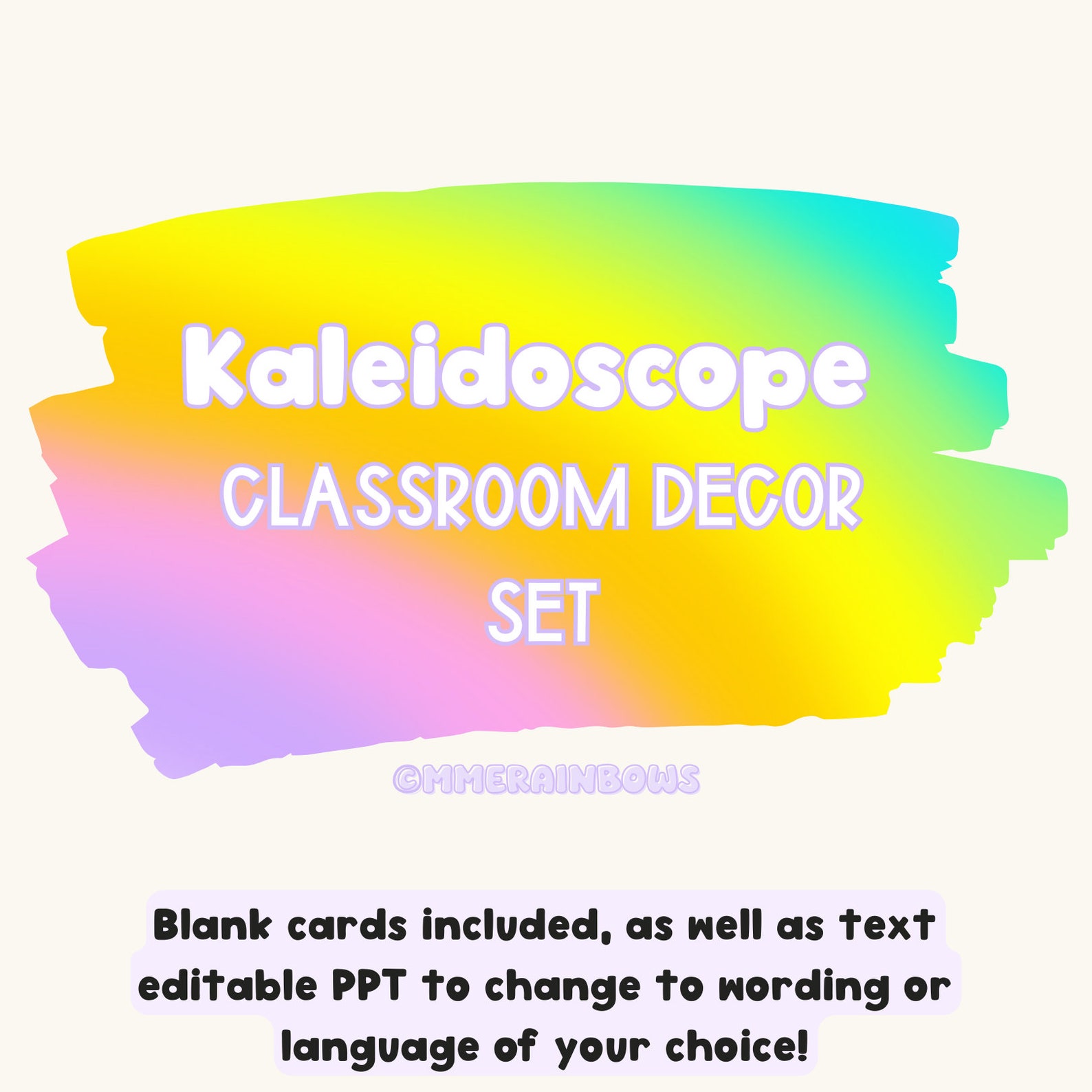 Bright Classroom Calendar and Weather Display | Kaleidoscope Decor Set ...