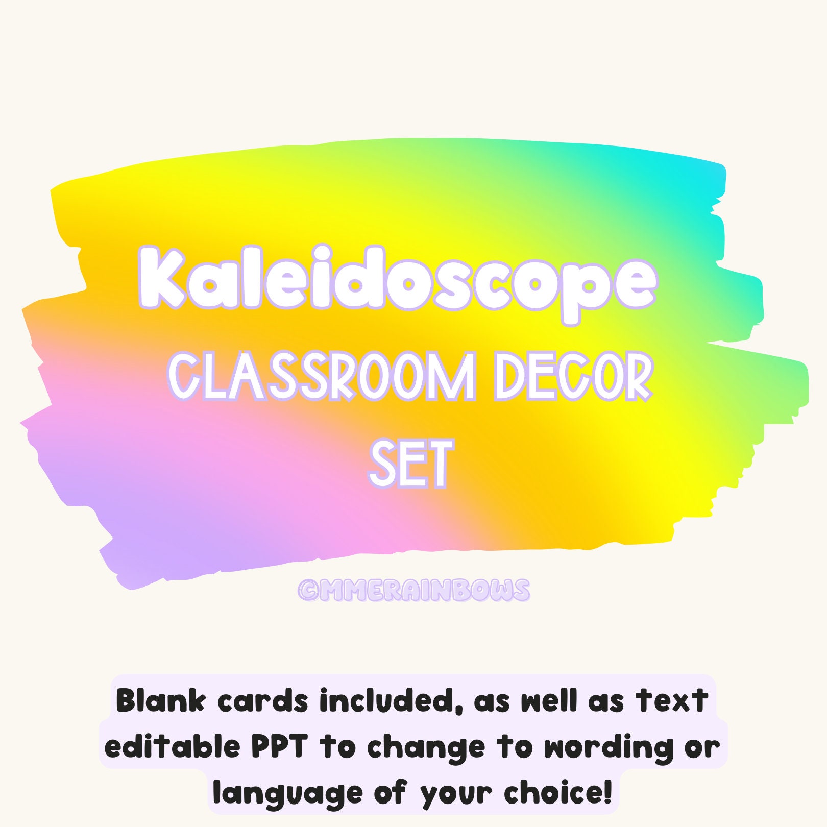 Bright Classroom Calendar and Weather Display | Kaleidoscope Decor Set ...