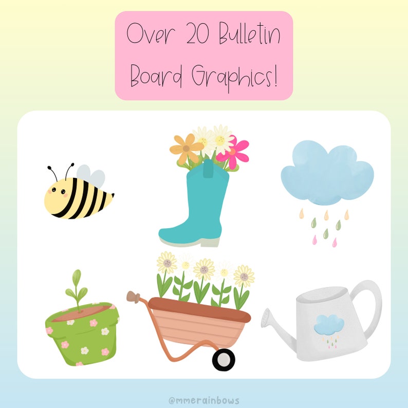 Spring Bulletin Board Kit | English, French & Spanish Quotes - Etsy