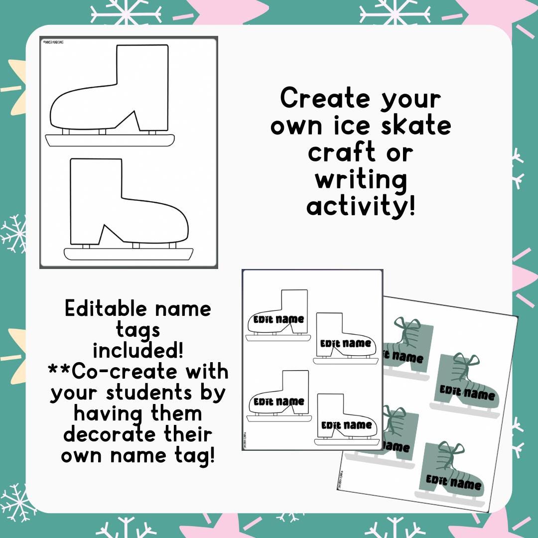 Winter Wonderland Bulletin Board Class Decor Editable Quotes Eng ...