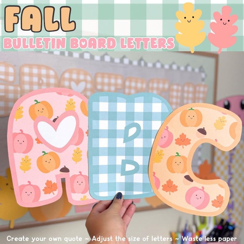 BULLETIN BOARD LETTERS | Fall/autumn | Pngs | Editable - Etsy