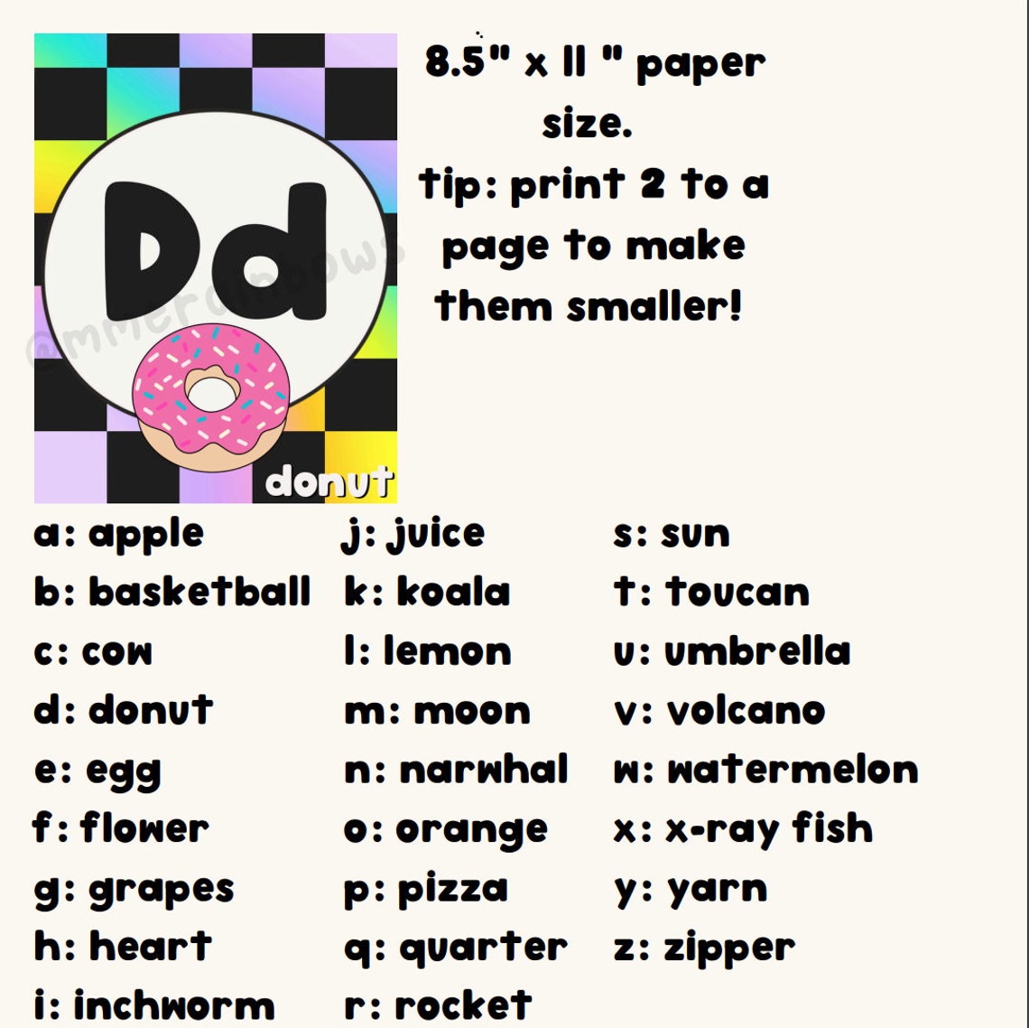 Classroom Alphabet Posters | Kaleidoscope Rainbow Theme | Editable - Etsy