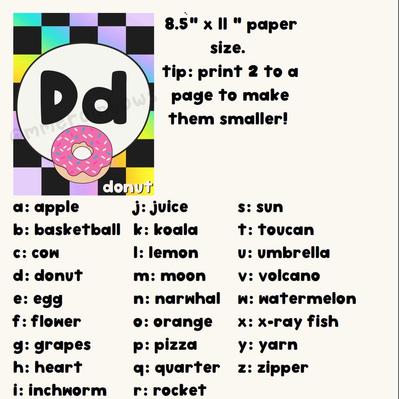 Classroom Alphabet Posters | Kaleidoscope Rainbow Theme | Editable - Etsy