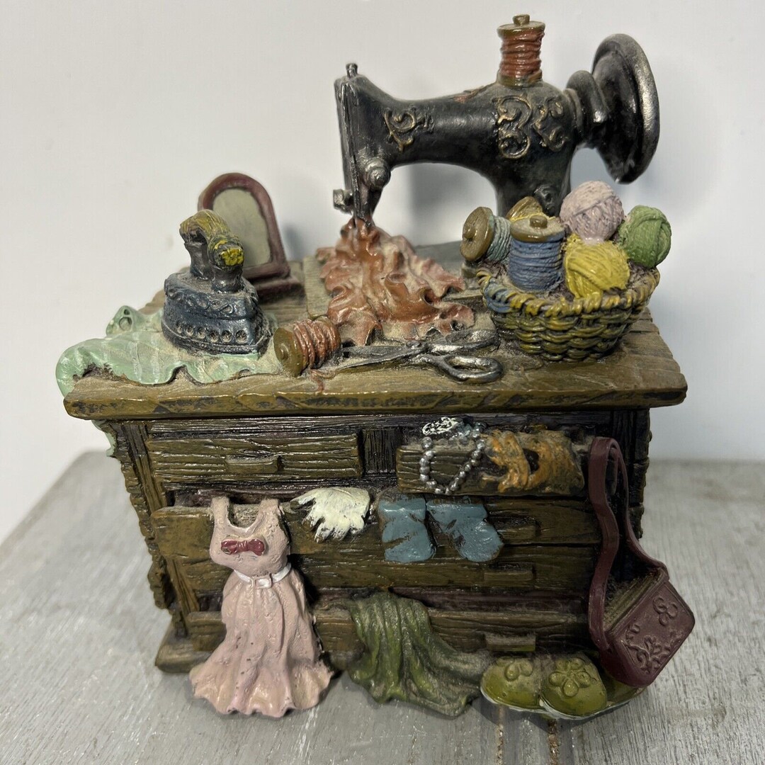 Sewing Machine Dresser Trinket Vintage Figurine Collectible - Etsy