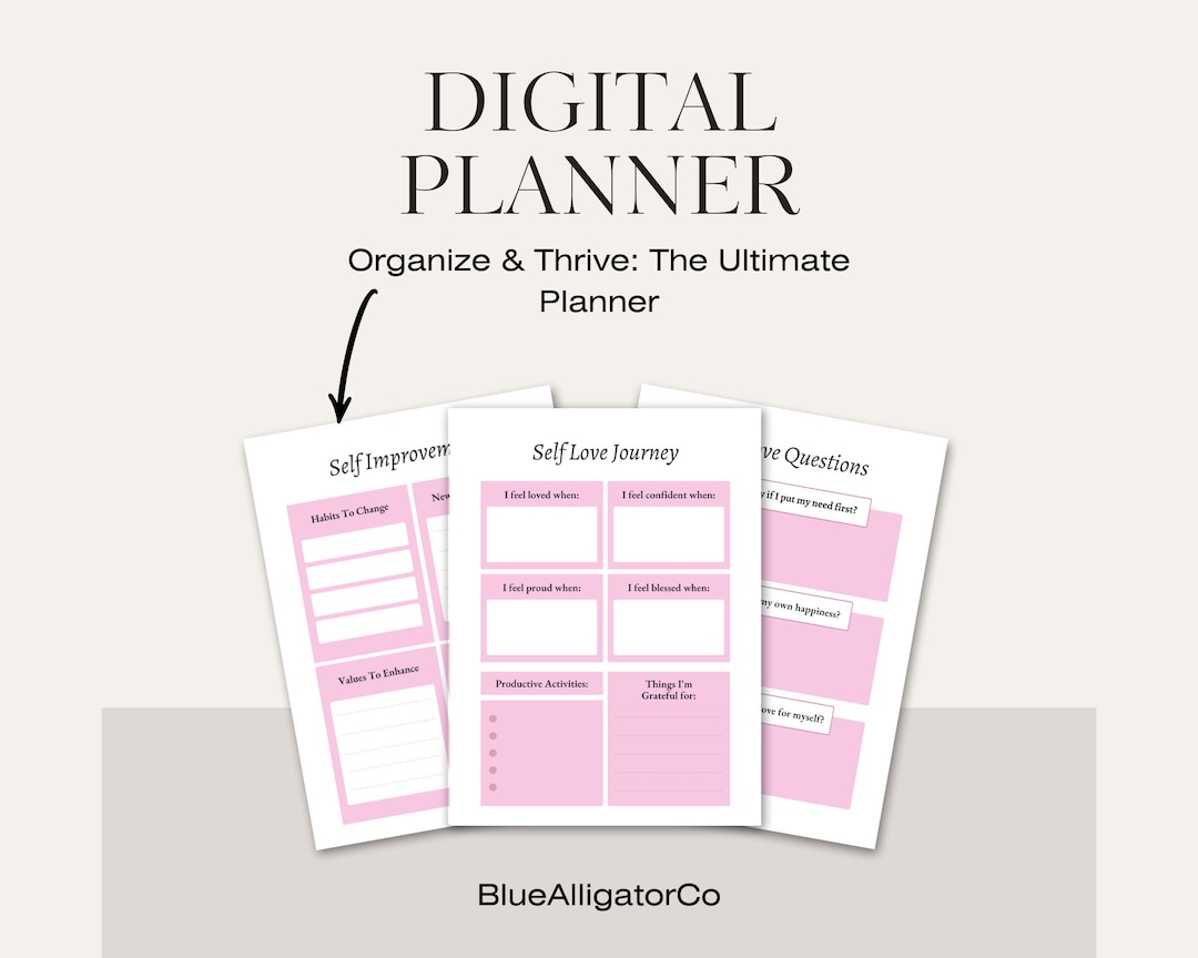 Self Love Planner || Printable Planner || Organizer Tool || Planner ...