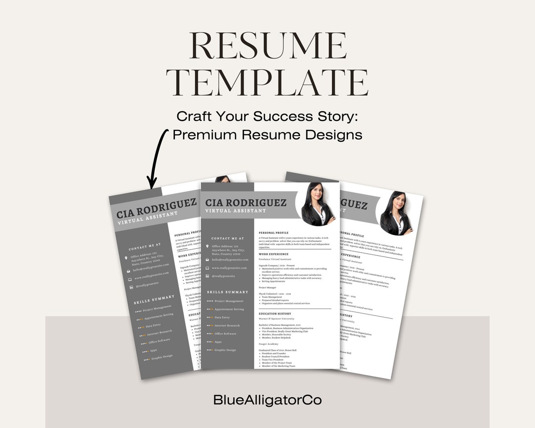 Virtual Assistant Resume Art || Modern Resume || CV Layout || Executive ...