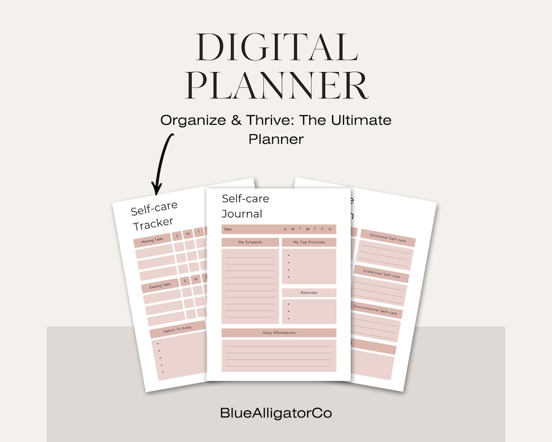 Self-care Planner || Printable Planner || Organizer Tool || Planner ...