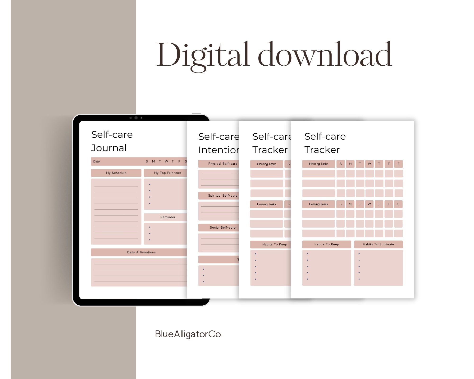 Self-care Planner || Printable Planner || Organizer Tool || Planner ...