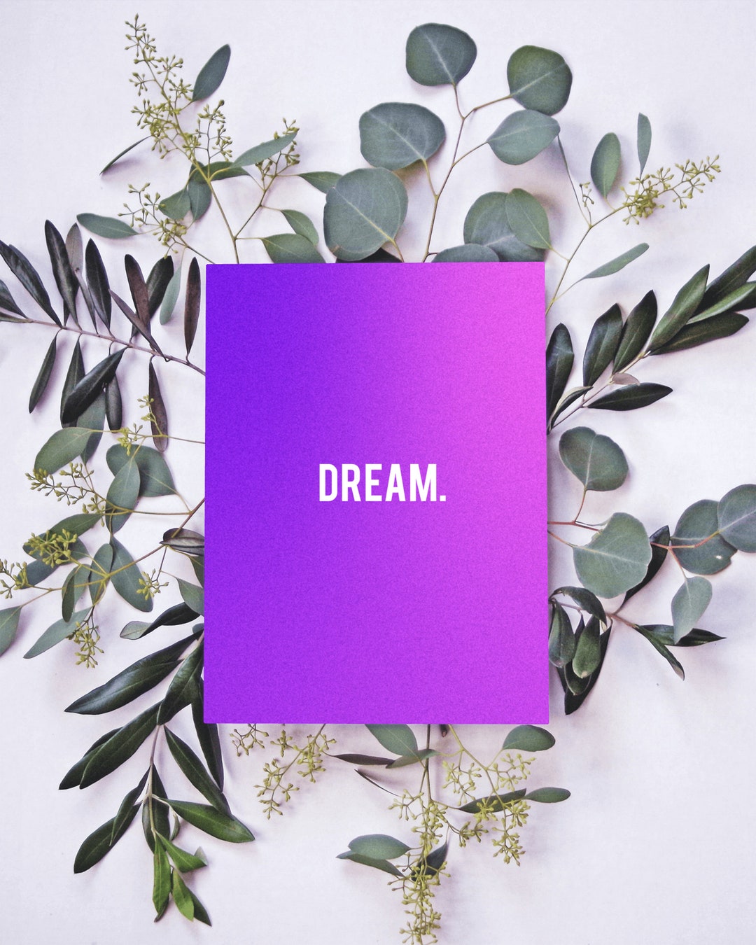 Motivational Minimalist Poster dream, Inspirational Wall Art, Digital ...