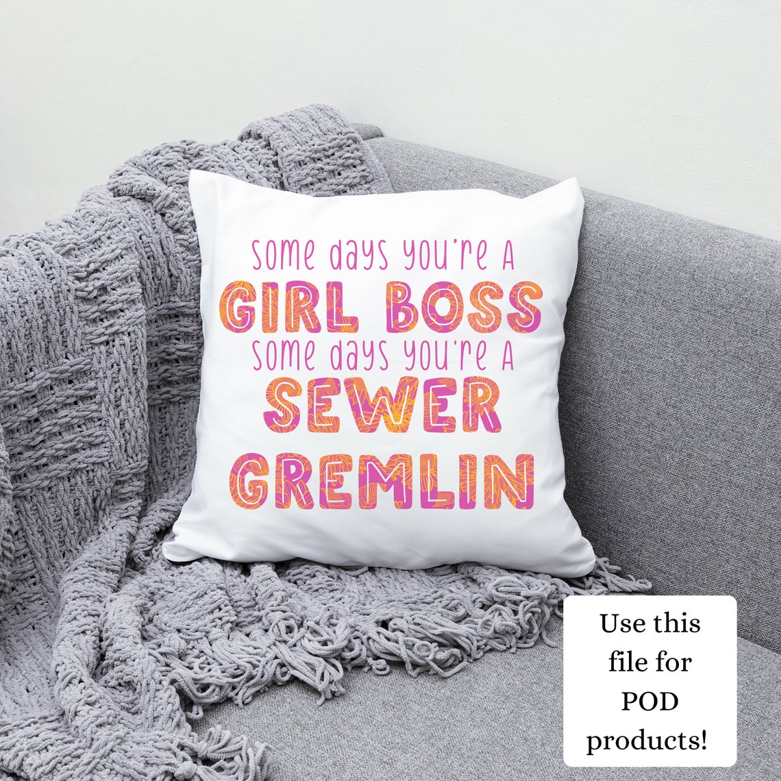 Girl Boss or Sewer Gremlin Svg, Funny Quote Svg, Printable Clip Art and ...
