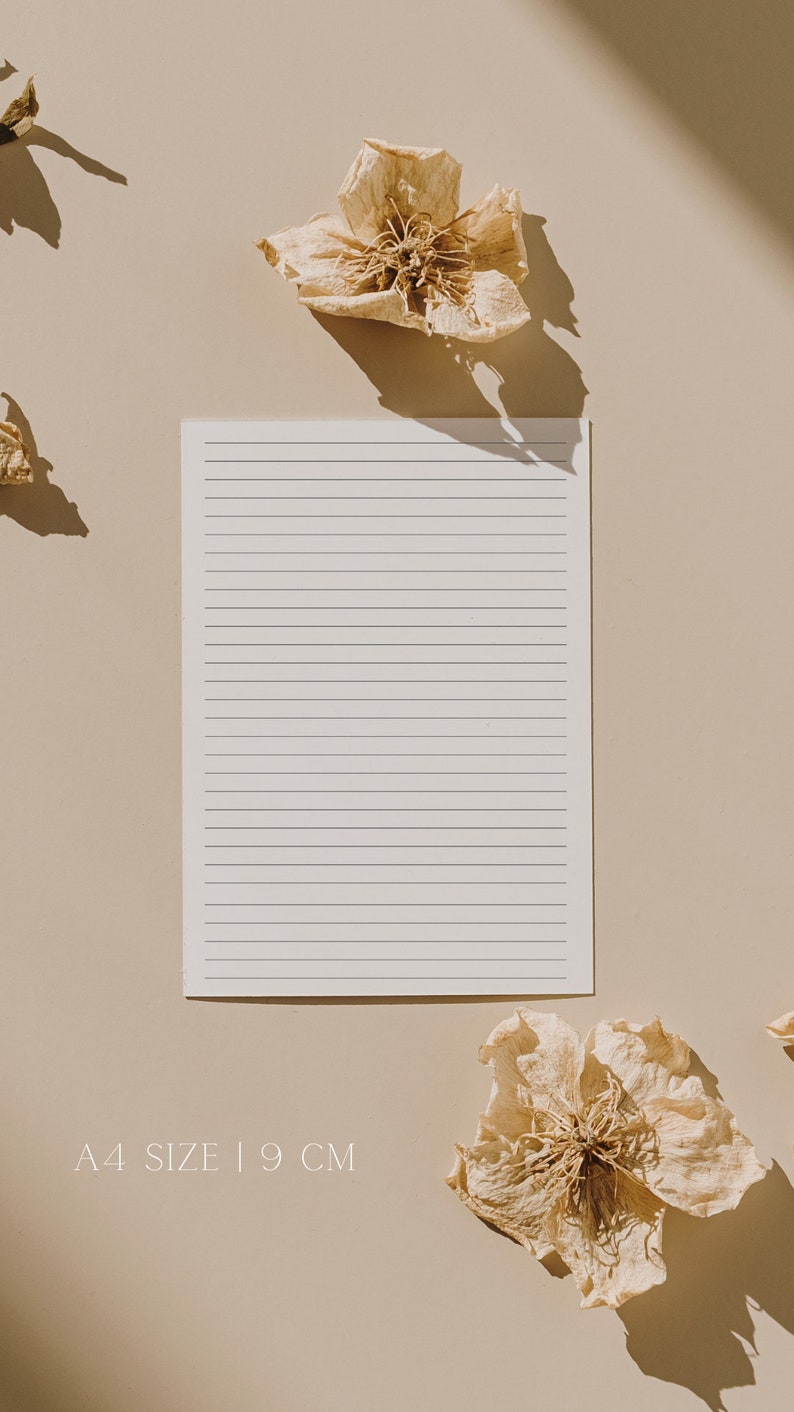 Printable Lined Paper Writing Paper Blank Journal Pages - Etsy