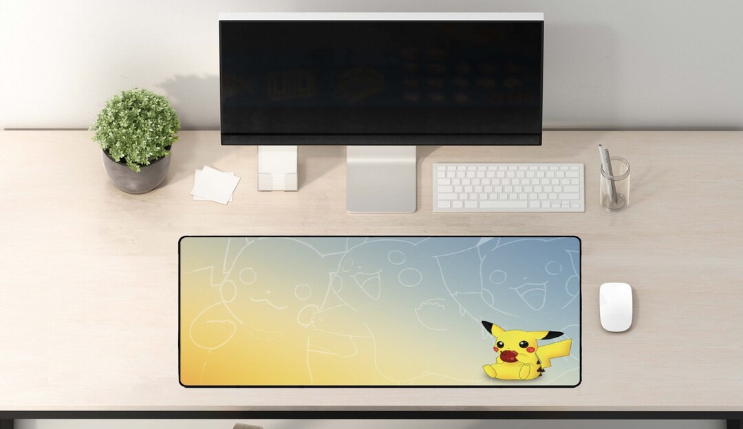 Kawaii Pika Deskmat, Nerd Gifts for Him, Computer Nerd Gifts, Gifts for ...