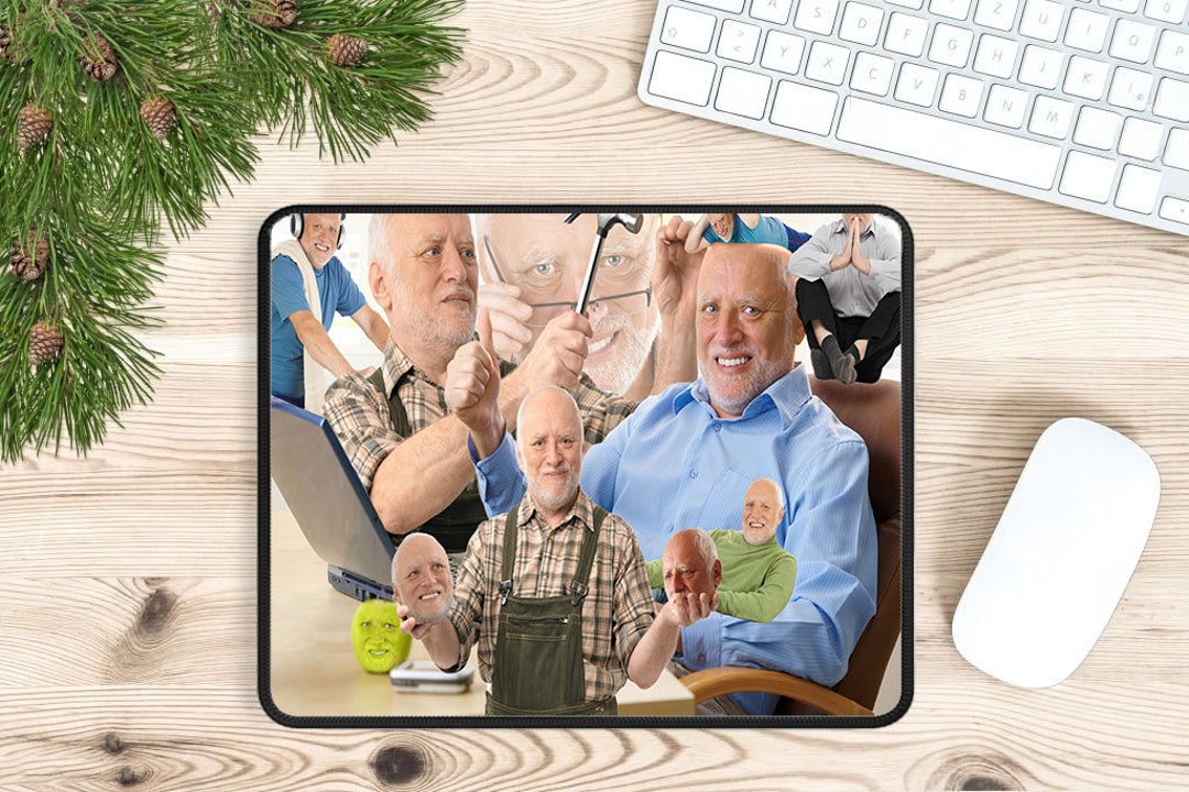 Hide the Pain Harold Mousepad, Dank Meme, Farewell Gift for Coworker ...
