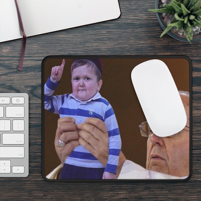 Pope Holding Hasbulla Mousepad, Hasbulla Merch, Gaming Mousepad, Kawaii ...