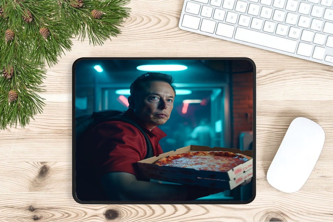 Elon Musk Pizza Man Mousepad, Nerd Gifts for Him, Computer Nerd Gifts ...