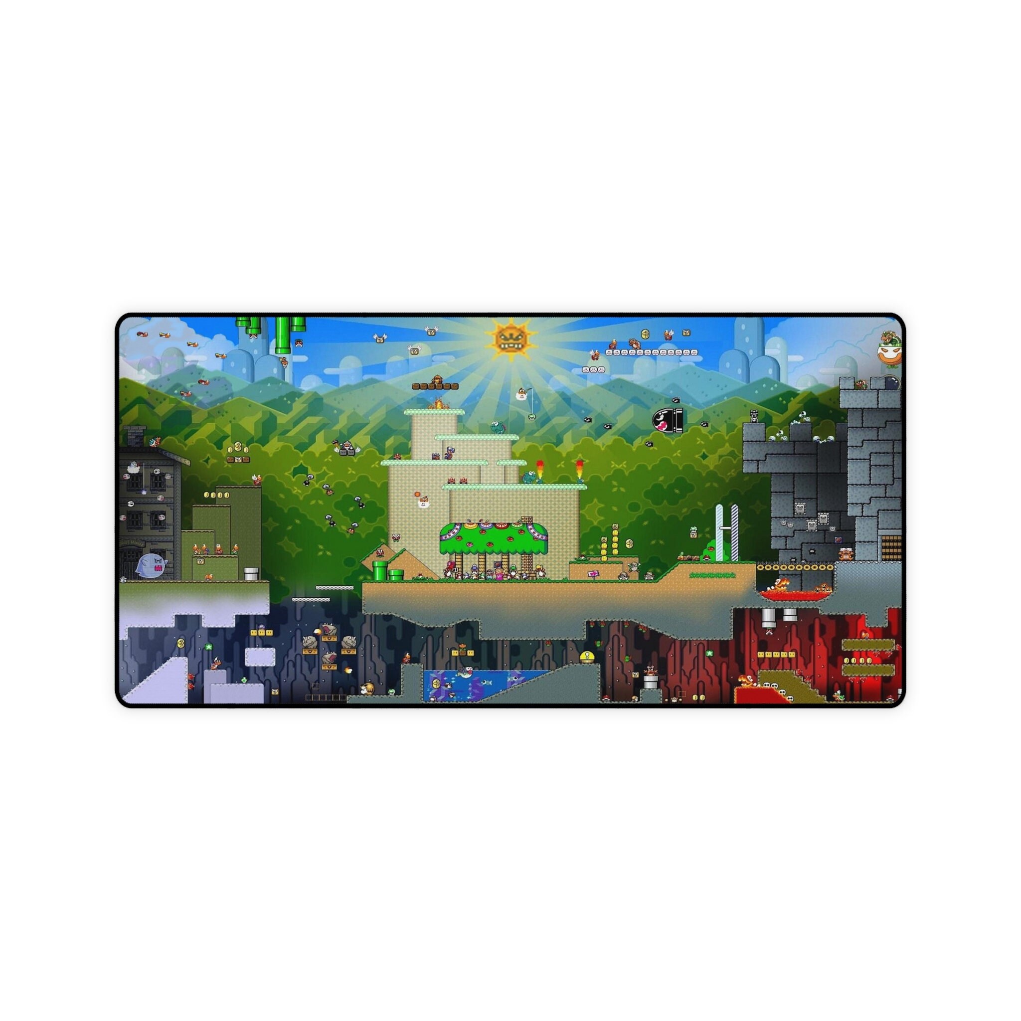 Supermario World Map Desk Mat Extra-large,gamer Deskmat, Nerd Gifts for ...