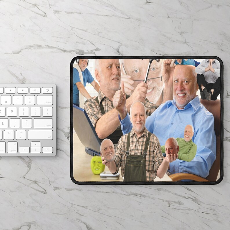 Hide the Pain Harold Mousepad, Dank Meme, Farewell Gift for Coworker ...