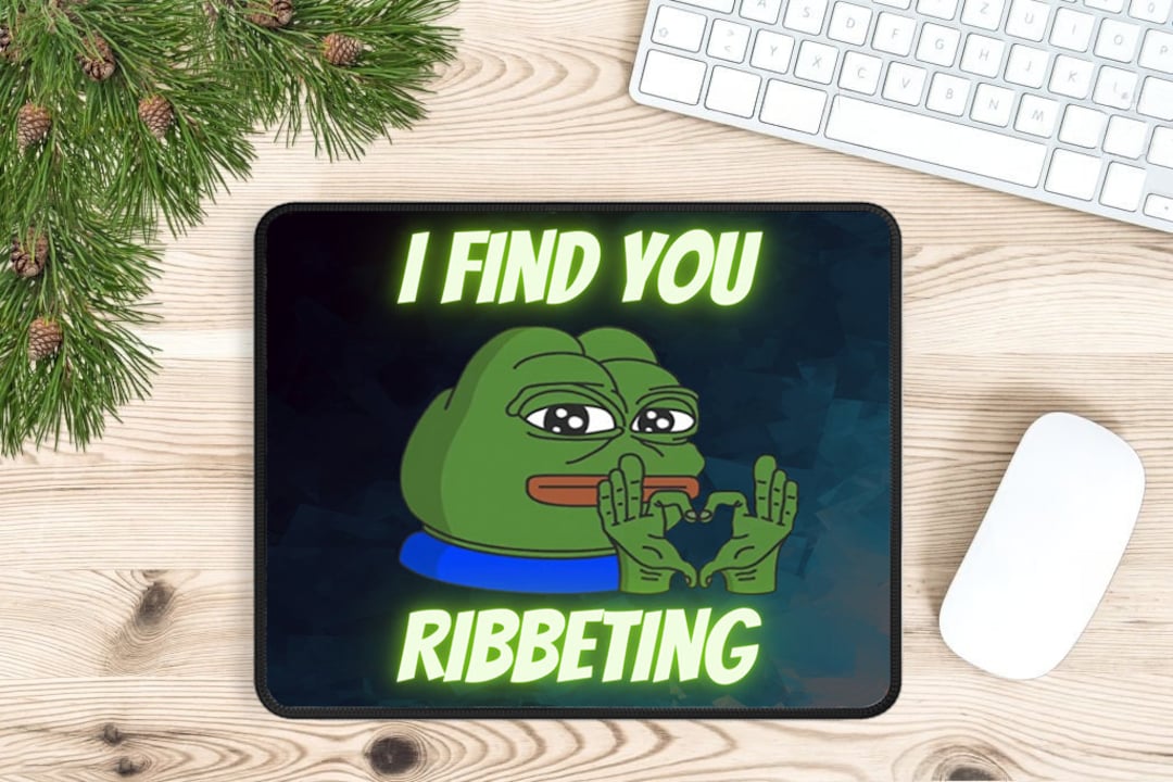 Ribbeting Pepe Mousepad, Pepe, Emote, Feels Bad Man,therapist Office ...