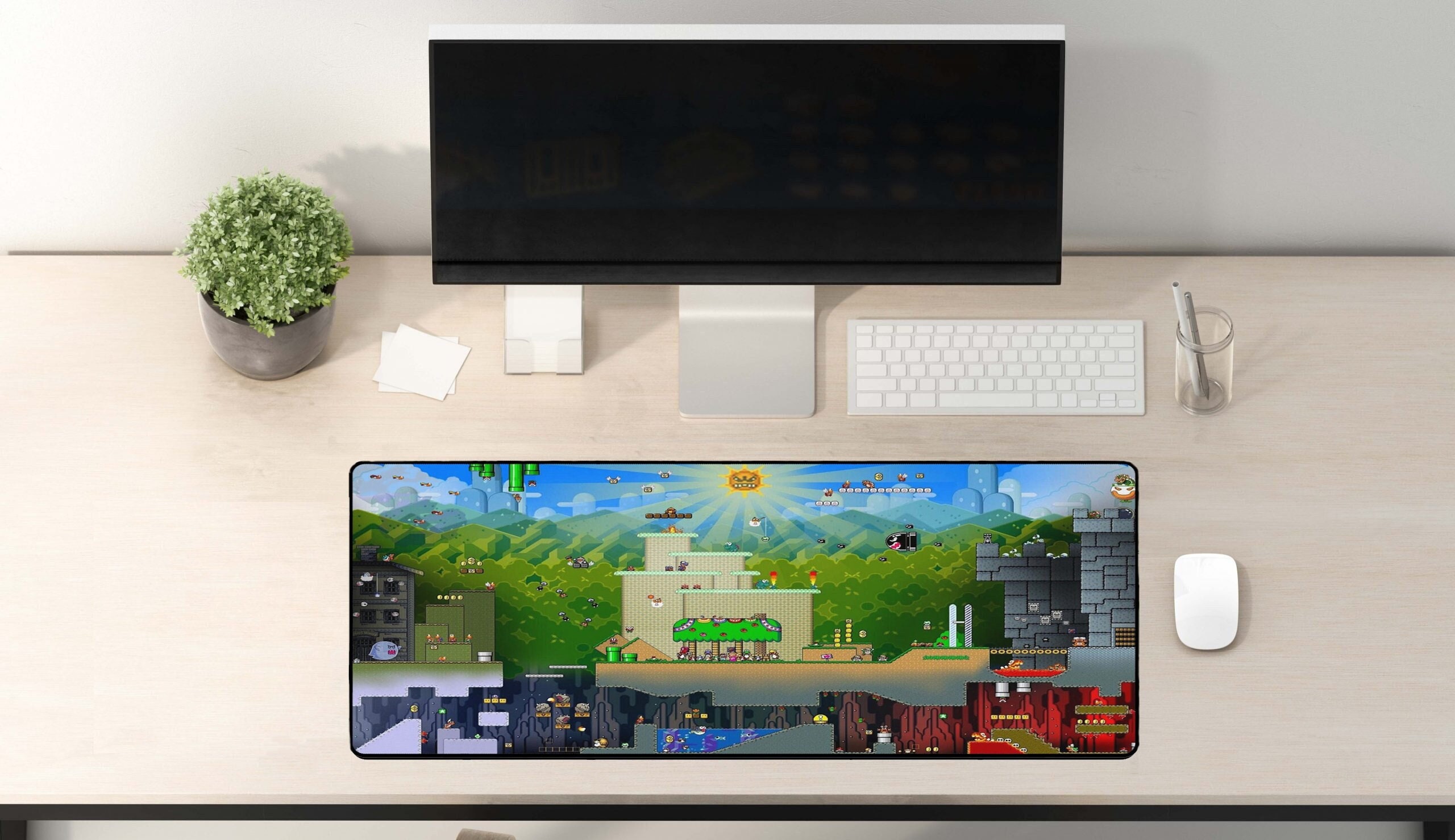 Supermario World Map Desk Mat Extra-large,gamer Deskmat, Nerd Gifts for ...