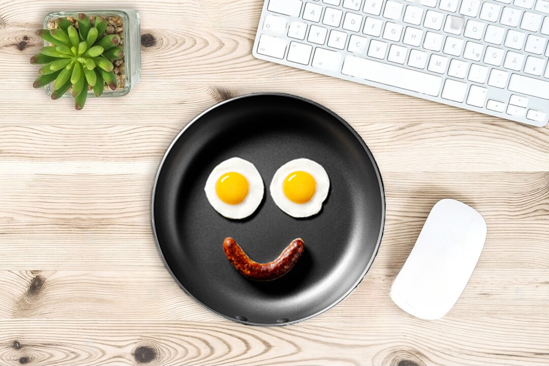 Smiley Frying Pan Mousepad, Dank Meme, Coworker Leaving Gift, Farewell ...