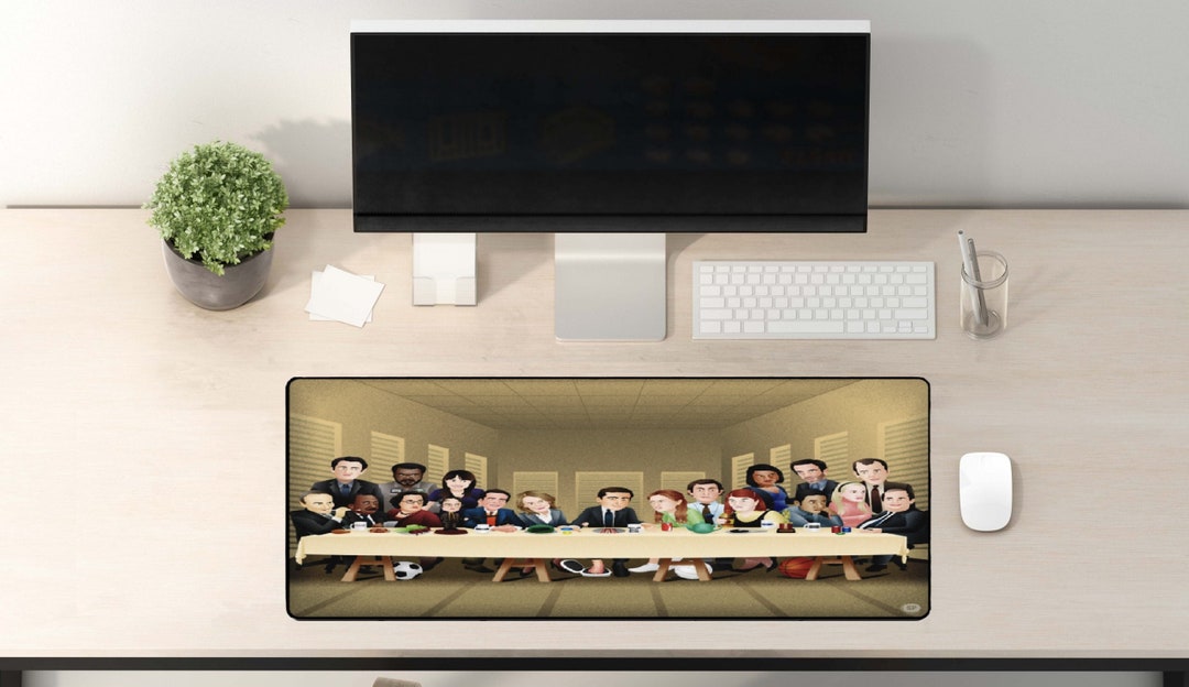 The Office Last Supper Cartoon Desk Mat,nerd Gifts for Him,computer ...