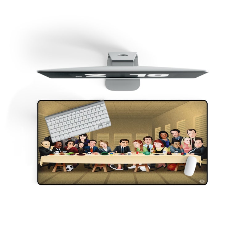 The Office Last Supper Cartoon Desk Mat,nerd Gifts for Him,computer ...