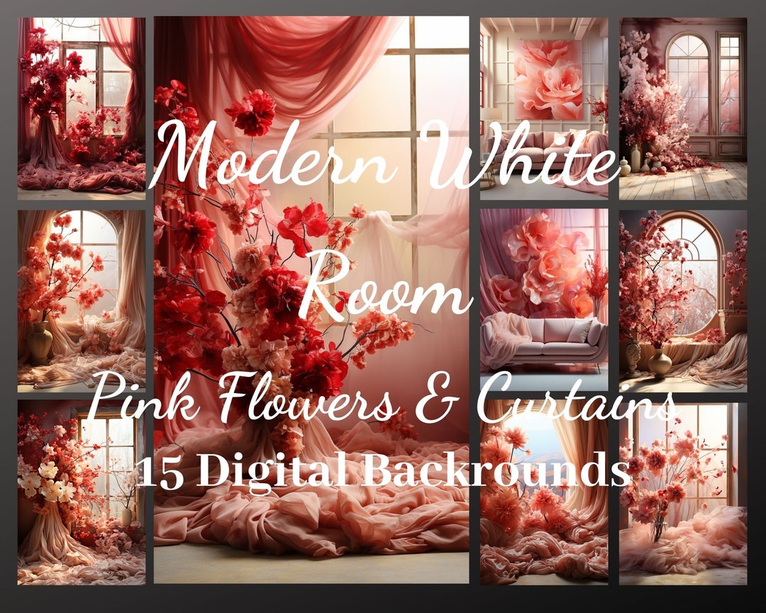 15 Modern Pink Room With Pink Curtains & Flowers in Post-apocalyptic ...