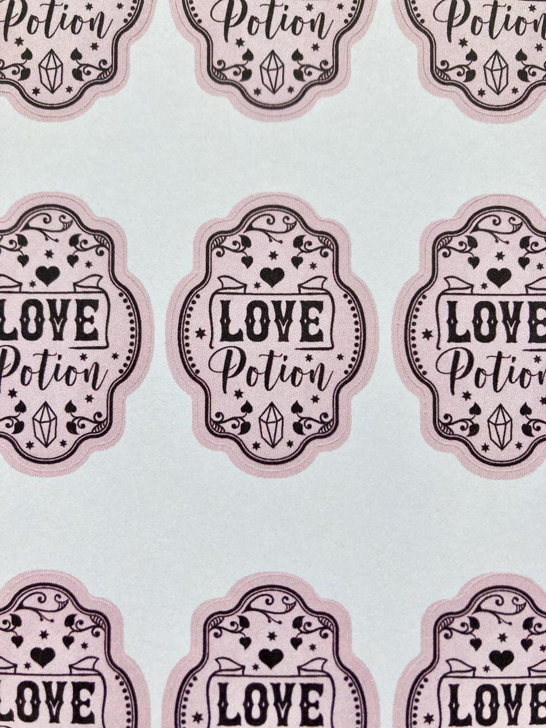 Love Potion Stickers: Gothic Bottle Labels, Wedding Favors - Etsy