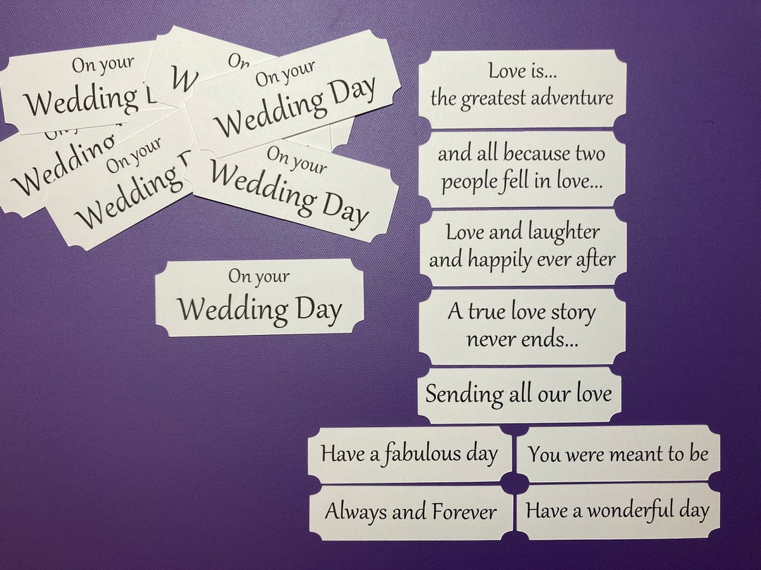 Wedding Day Card Making Toppers Sentiments Banners - Etsy