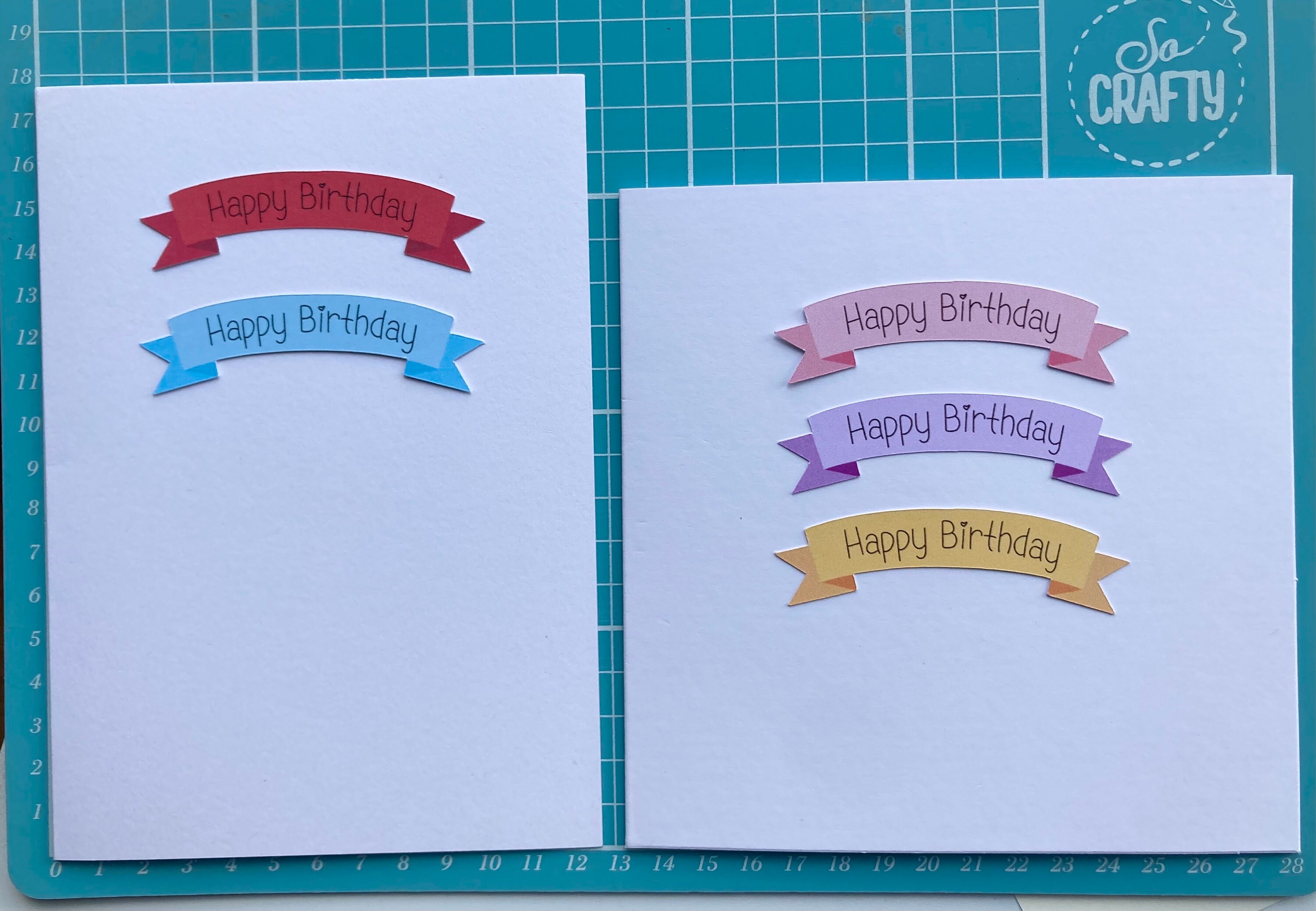 Mixed Happy Birthday Card Making Banners Embellishments Sentiments Card ...