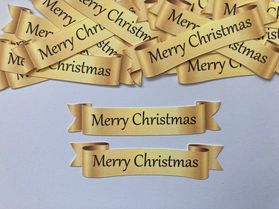 Merry Christmas Card Making Banners Sentiments Cardmaking Toppers ...