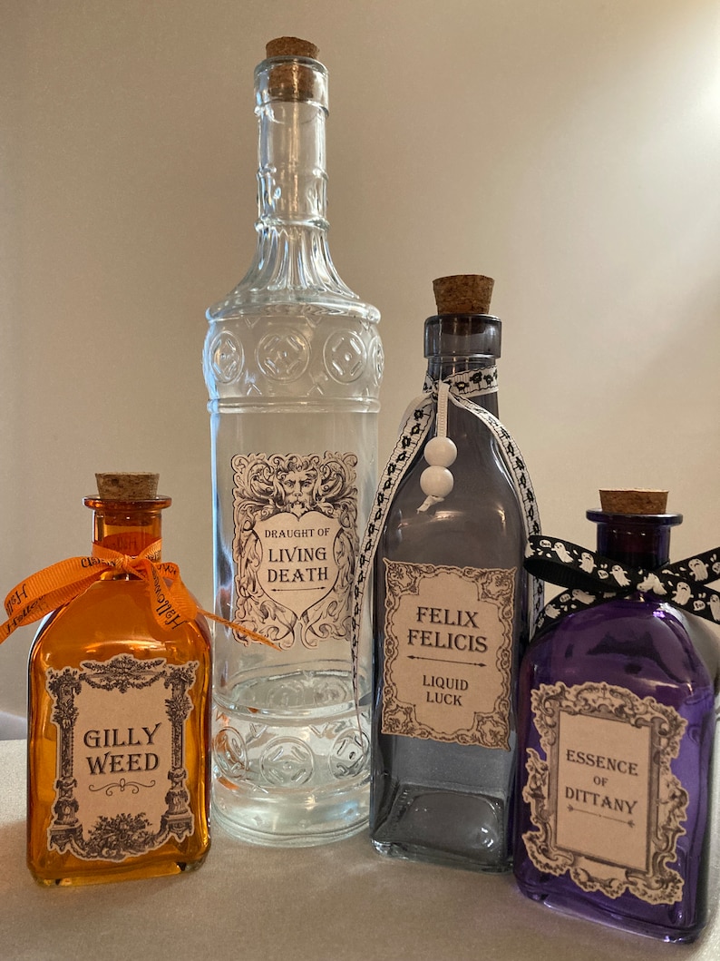 Halloween Potion Bottle Labels Stickers Apothecary Labels Self Adhesive ...