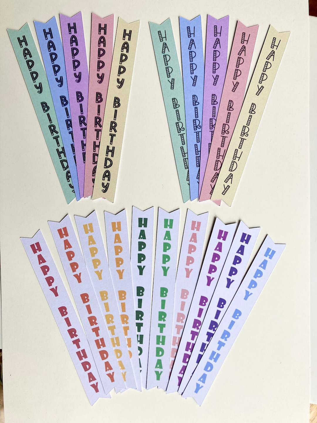 Happy Birthday Card Making Banners Embellishments Sentiments Card ...